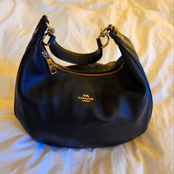 Coach | Bags | Coach Harley Hobo Black Pebble Leather | Poshmark